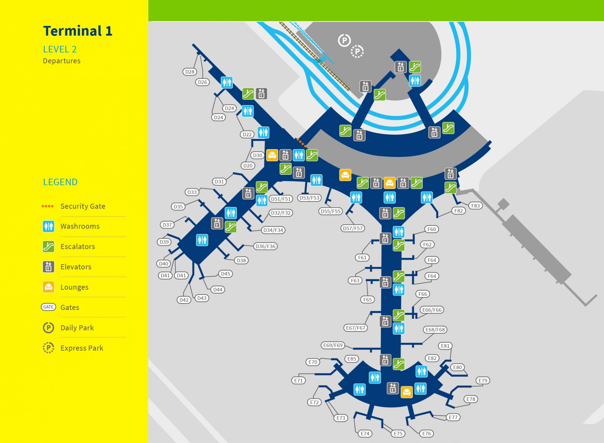 Toronto Pearson Airport Terminal 1 After Security Map Airport Map Toronto Pearson Airport Terminal 1 After Security Map Airport Map